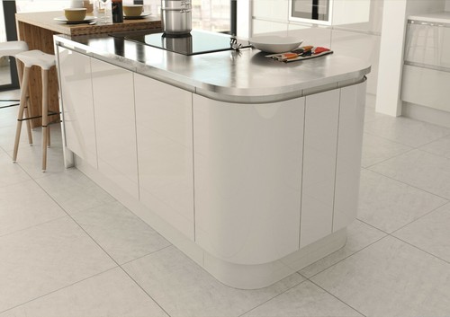 Light Grey Handleless Lucente High Gloss Replacement Kitchen Doors all sizes | eBay UK