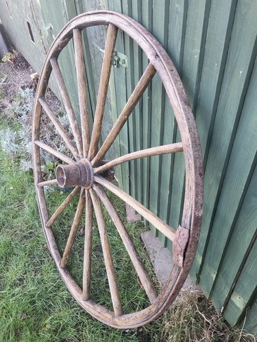 Vintage old wooden cart wagon wheel "2 | eBay UK