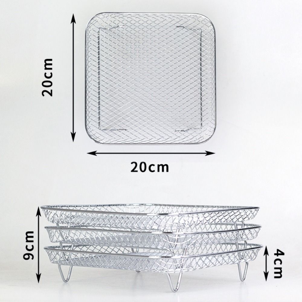 Toast Rack Holder Stainless Steel Dehydrator Rack Three Layer Air Fryer ...