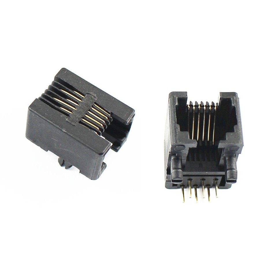 5 pcs Plastic RJ11 6 Pin 95001-6P6C Right Angle PCB socket | eBay