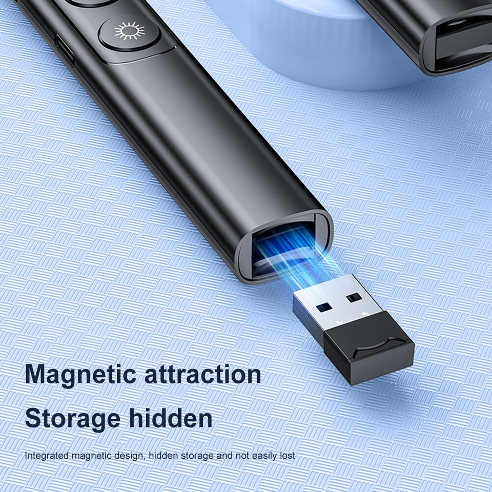 2.4GHz Powerpoint Pen Type-C Rechagable Wireless Presentation Clicker ...