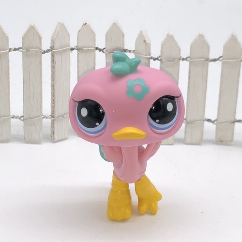 Littlest Pet Shop Lps 2348 Ostrich Pink Teal Flower Bird 2347 | eBay