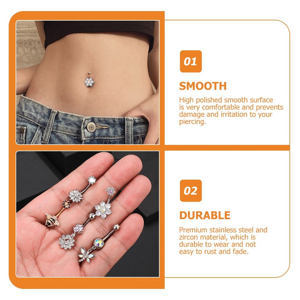 20 pcs Body Belly Girl Belly Button Dangle Belly Rings for | eBay UK
