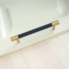 Navy blue Cowhide Handles Dresser Knobs Drawer Pulls Brass Wardrobe ...