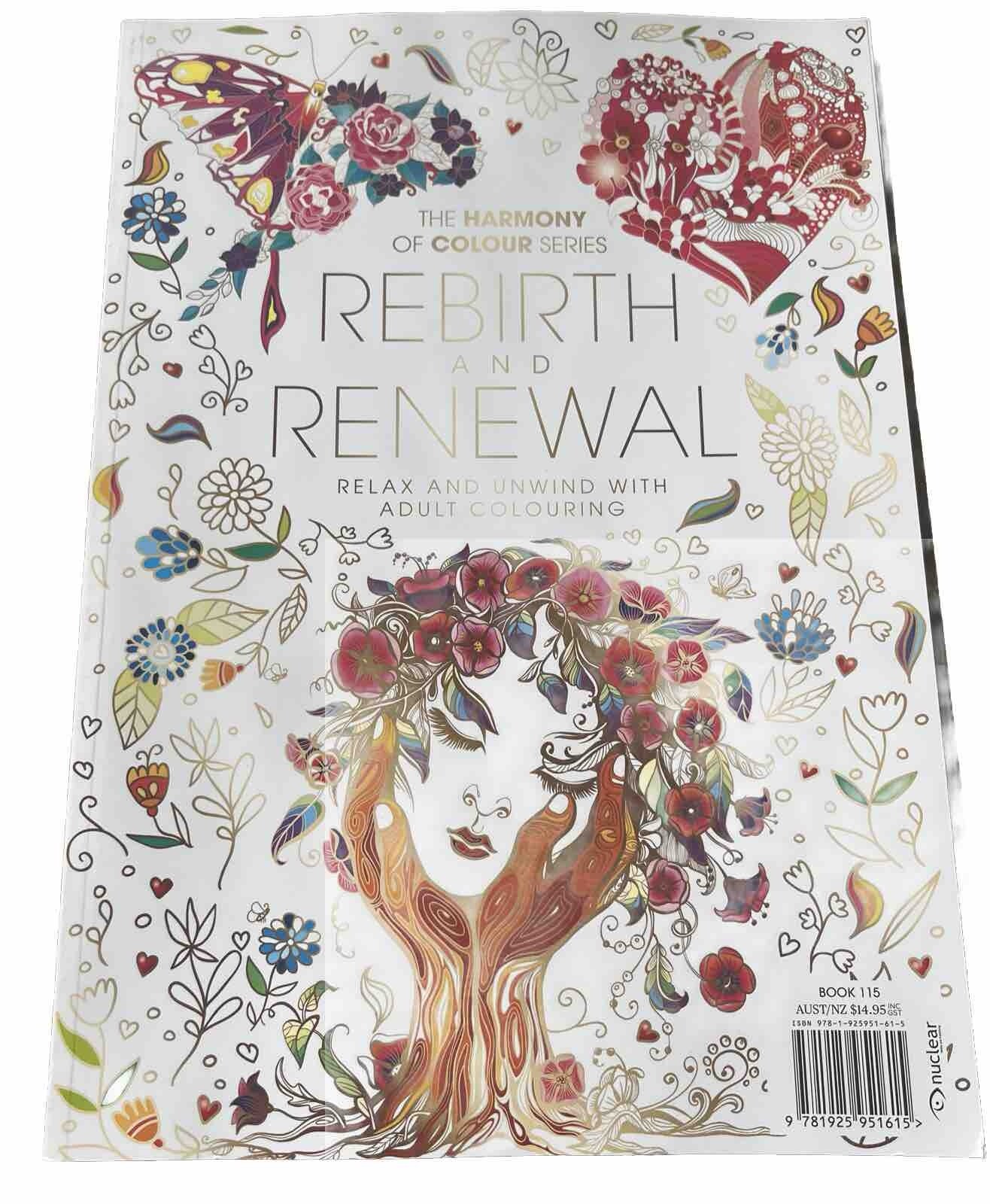 Adult Colouring Book : The Harmony of Colour Series Book 115 Rebirth ...