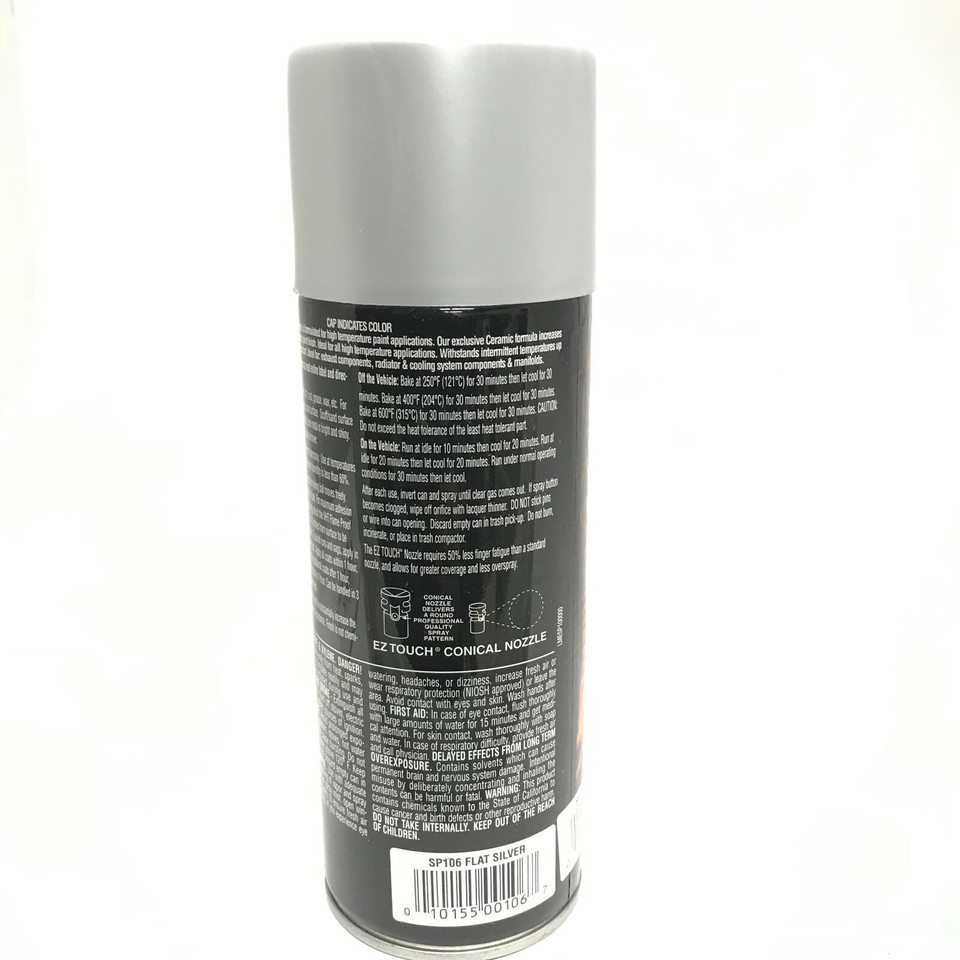 VHT SP106 FlameProof Flat Silver Paint, Header Paint Silica Ceramic ...