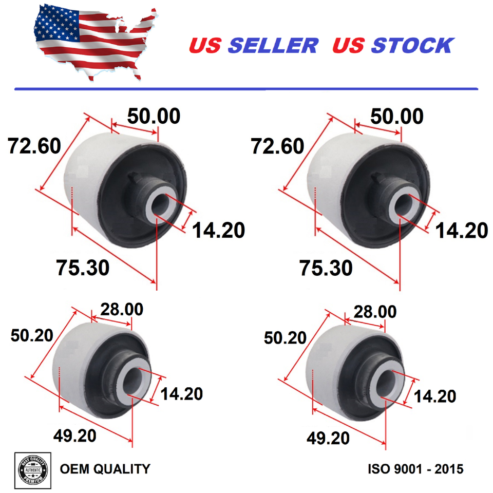 4x Front Control Arm Bushing For NISSAN ALTIMA 07-13 MAXIMA 09-15 ...