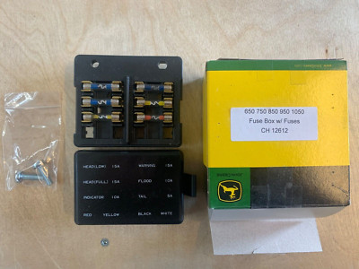 John Deere 650/ 750/ 850/ 950/ 1050 Tractor Fuse Box w/ Fuses | eBay