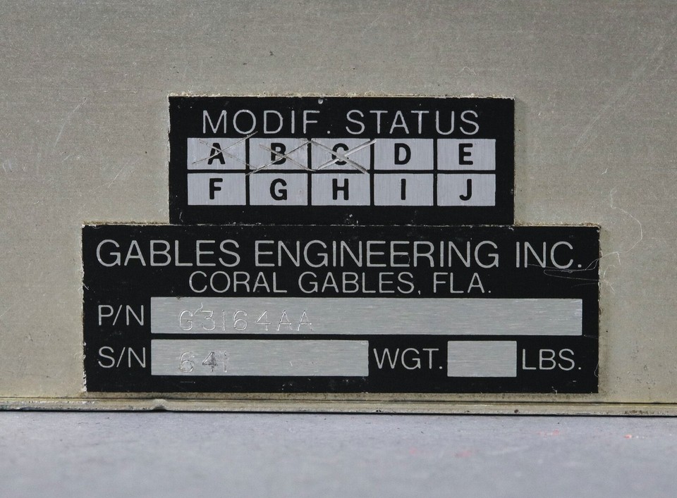 Boeing 747-300 VHF Control Panel G3164AA Gables Engineering | eBay