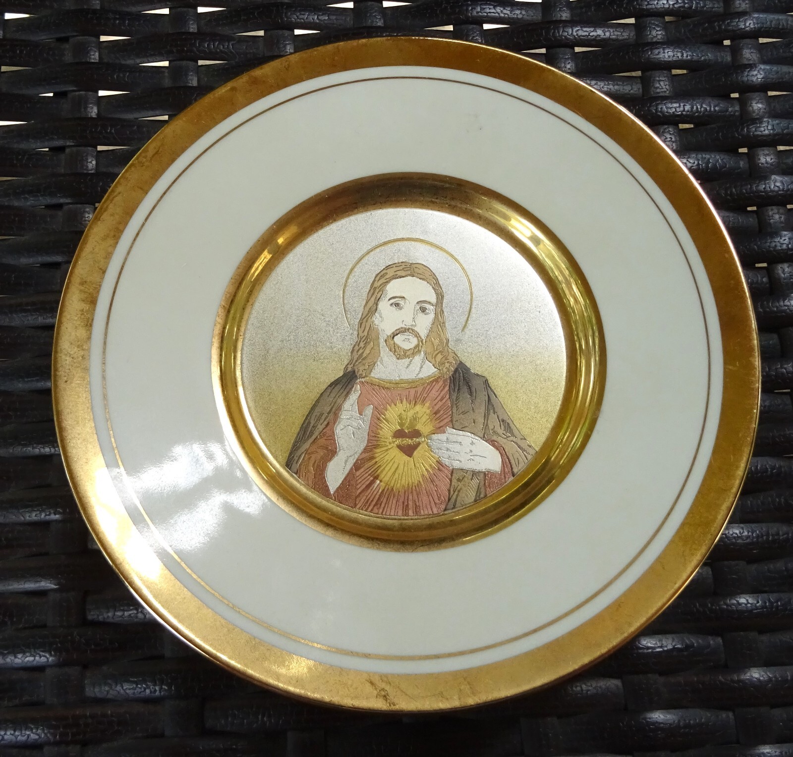 Chokin Art Collection 24kt. Gold rimmed 6" plate of Jesus MINT | eBay