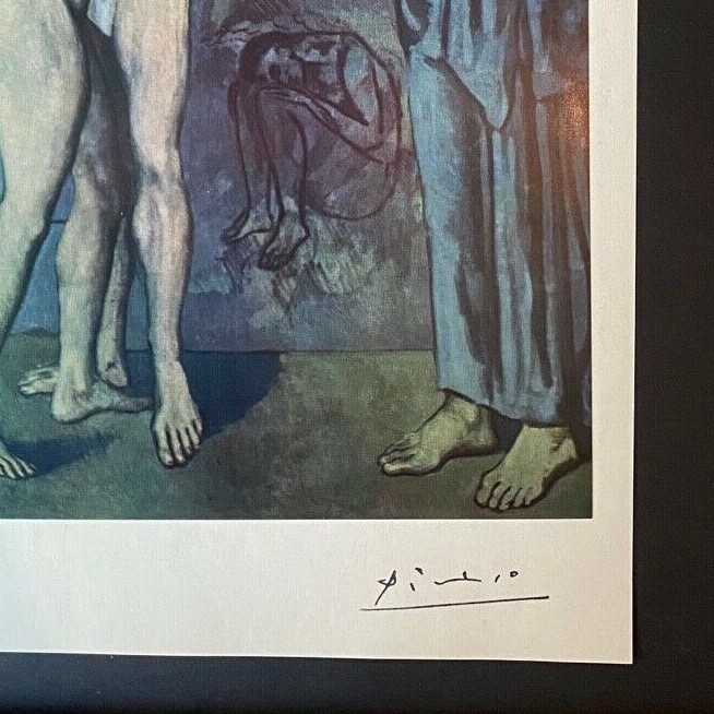 PABLO PICASSO+ ORIGINAL 1954 + SIGNED + HAND TIPPED COLOR PLATE La Vie ...