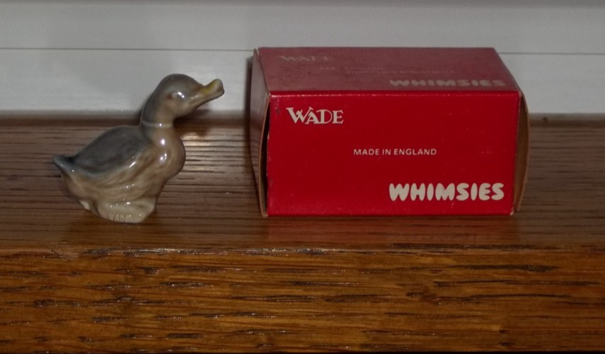 VINTAGE WADE WHIMSIE #6 DUCK with Box 1972 Blue Brown w/ Yellow Beak | eBay