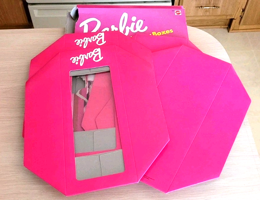 Last Call: Barbie Doll **1991 Mattel 2923 Pink Display Boxes, Art ...