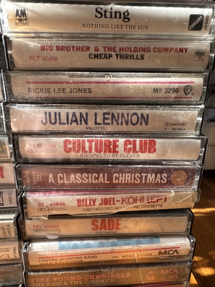75+ Cassette Tape Lot- Classic Rock Pop Stevie Nicks Grateful Dead ...