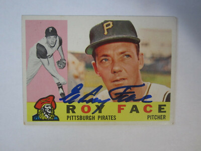 1960 Topps # 20 El Roy Face Autograph / Signed card (M) Pittsburgh ...