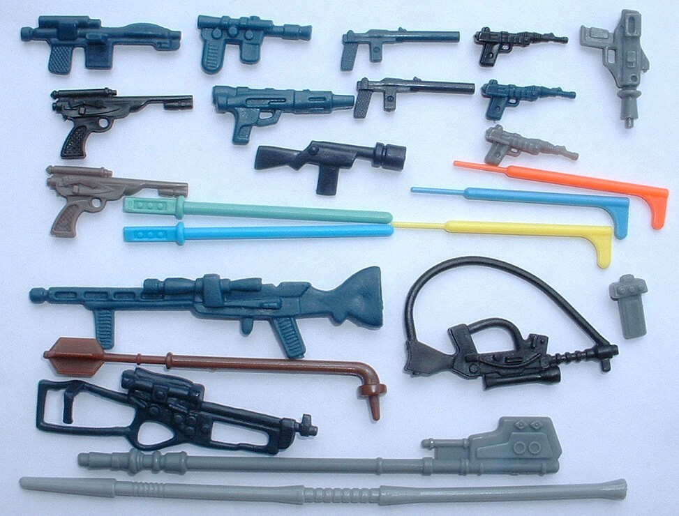 24 LOT REAL NICE REPRO FLOAT Weapon Blasters Lightsabers Vintage STYLE ...