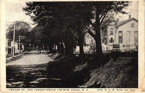 Center St and Presbyterian Church Clinton NJ Postcard Posted 1922 | eBay