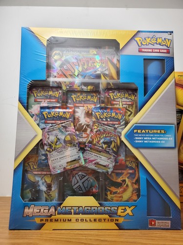 Factory Sealed XY Shiny Mega M Metagross Ex Premium Pokemon Collection ...