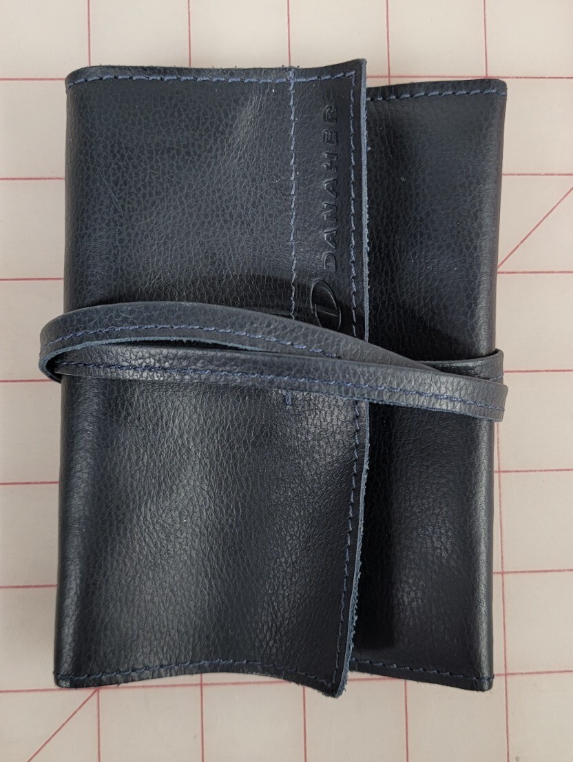 Sonoma Leather Mini Tech Roll by Clava Navy / 2.75 x 5.5 x 1.25 Rolled ...