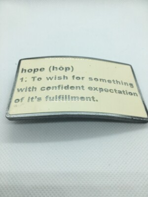 Hope Definition Meaning Enamel Metal Ivory Unisex Belt Buckle Pants ...