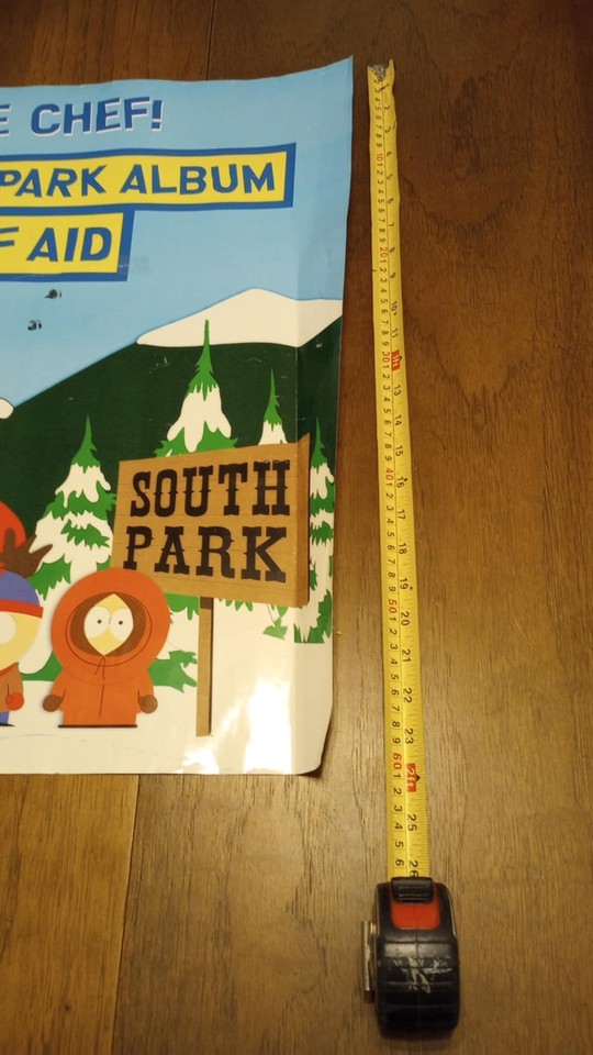 South Park Chef Aid Album Poster 98' Isaac Hayes Matt Stone Trey Parker ...