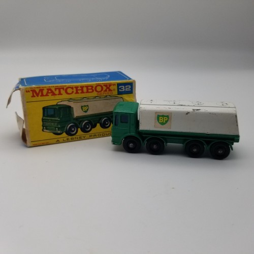 Matchbox Lesney No 32 BP Leyland Petrol Tanker With Box Wear | eBay