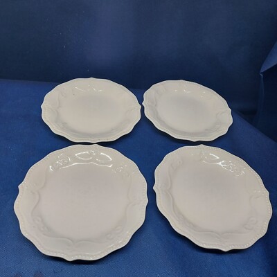 2015 Pioneer Woman Stoneware "Paige-Linen White" Set/4 Salad Plates ...