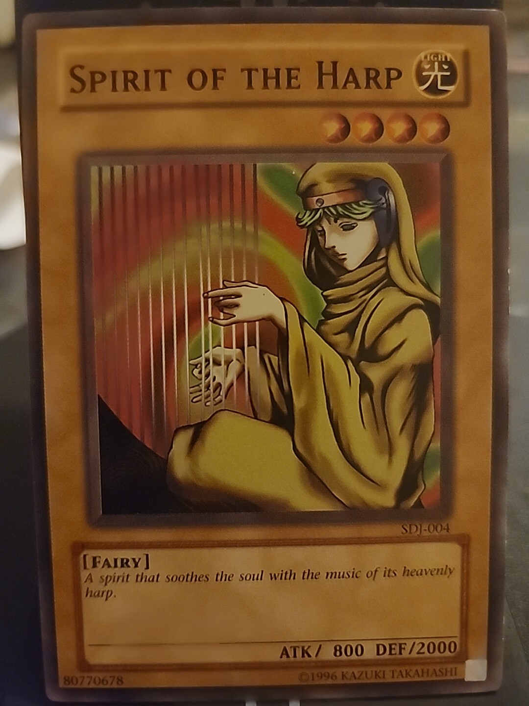 Spirit of the Harp - Yugioh Light Monster - Vintage | eBay