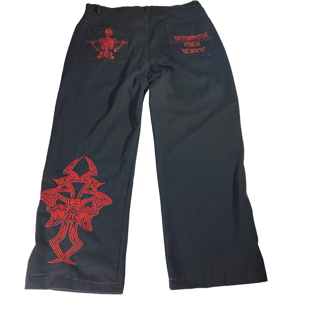 Heaven Can Wait Exclusive Pants Skull Wide Leg Men's 36x29 Heaven Can Wait Exclusive Pants Skull Wide Leg Men's 36x29