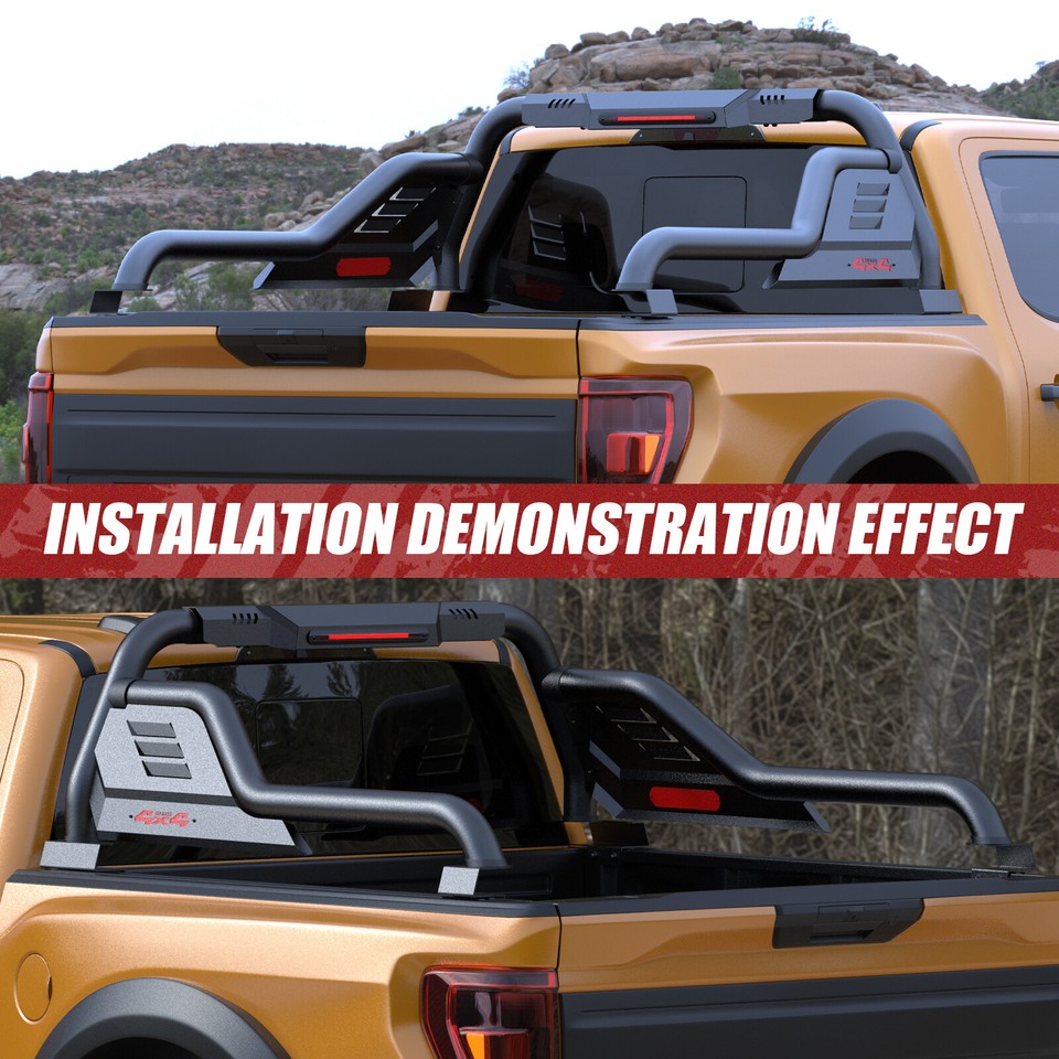 Adjustable Truck Bed Chase Rack Roll Bar For F150 Silverado Sierra Ram ...