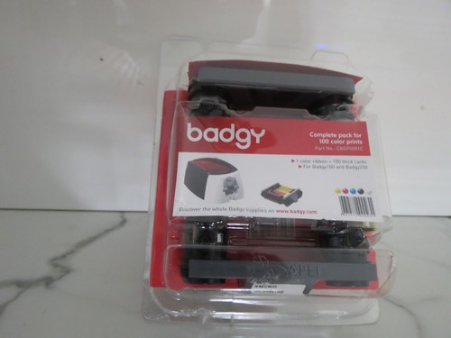 Badgy Complete Pack for 100 Color Prints for Badgy 100 & 200 (Ribbon ...