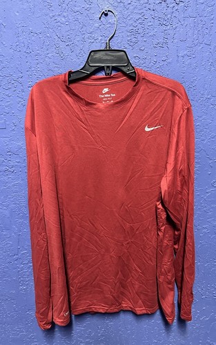 Size 3XL Nike Legend Dri-Fit Mens Long Sleeve T-Shirt 727980-613 Red | eBay