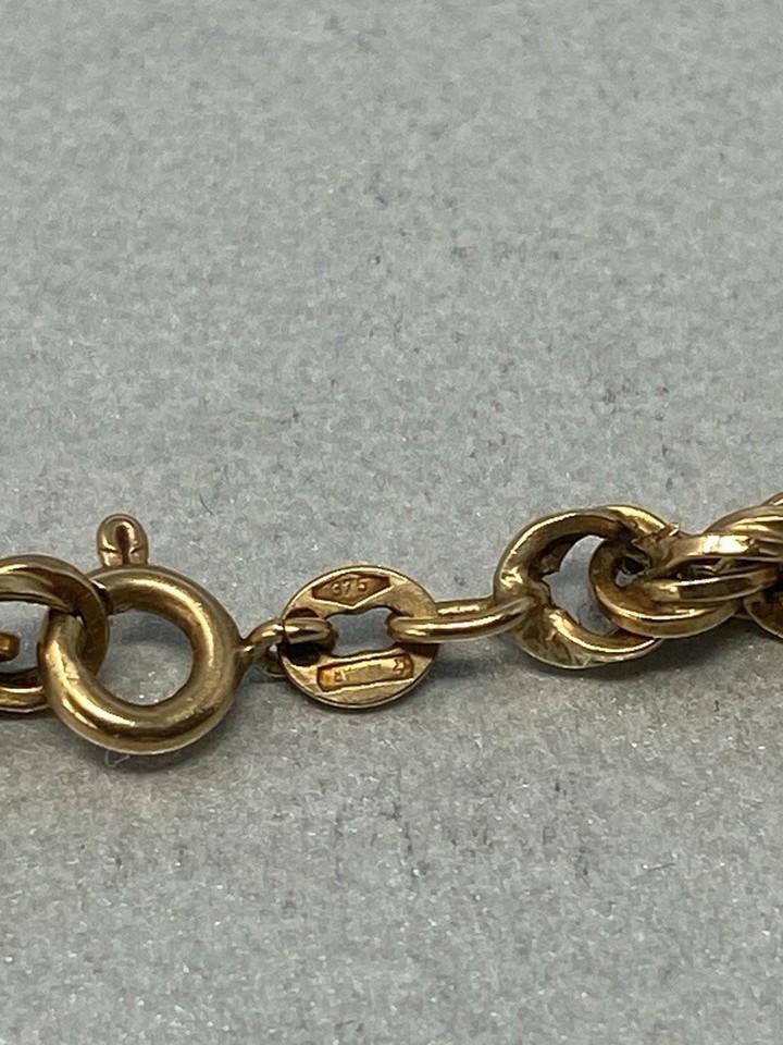 Vintage Solid 9ct Gold 76 cms/30 inch Necklace - Twisted Rope Chain ...