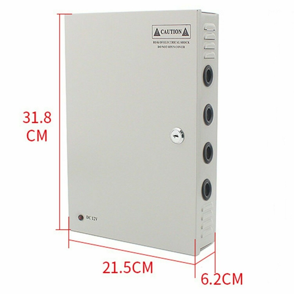 POWER SUPPLY Box FOR CCTV CAMERAS LED Strip Pixel 12V 5A 10A 20A 30A 4 ...