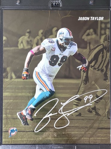 Jason Taylor 2024 Fanatics Emanate Signed Auto 8x10 Gold #29/50 ...