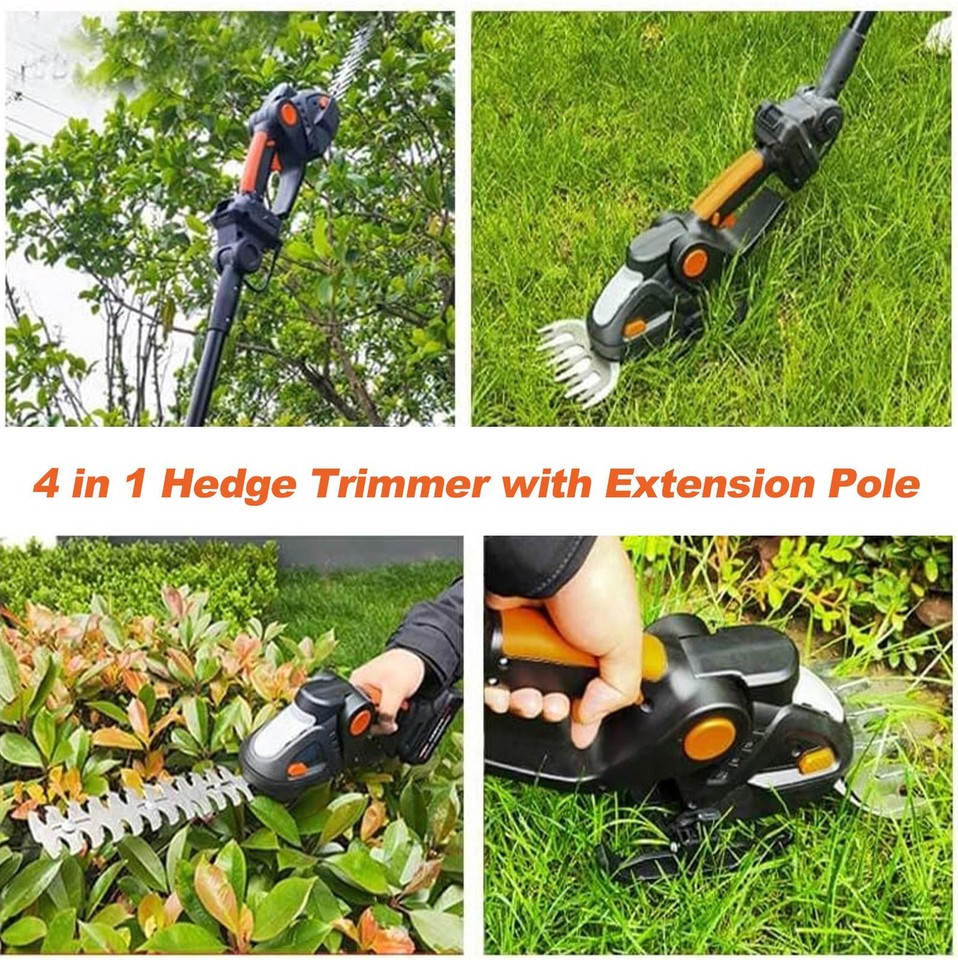 Telescopic Pole Chainsaw Long Reach Electric Tree Pruner Trimmer Branch ...