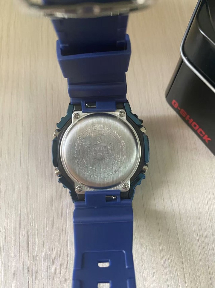 Casio G-SHOCK Men's Blue Case Blue Band Quartz Watch Blue New GM2100 | eBay
