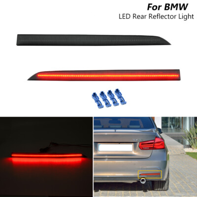 Smoked LED Rear Bumper Reflector Light For 12-19 BMW 3 Series F30 F31 M ...