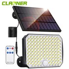 CLAONER 190 LED Solar Power Security Light PIR Motion Sensor Outdoor ...