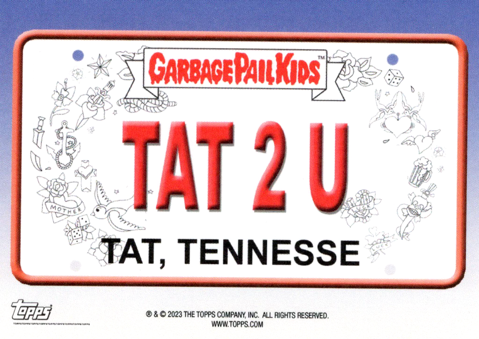 2023 GARBAGE PAIL KIDS KRASHERS GPK LICENSE PLATE TATTOO LOU 10 NM | eBay
