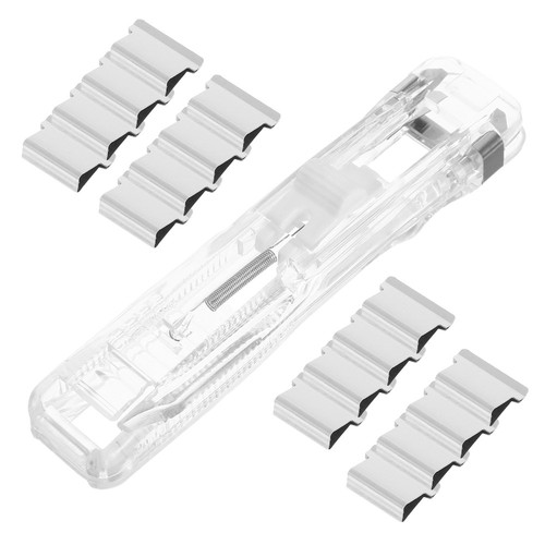 Metal Refill Clip Set Handheld Push Stapler Student Office Binder Clips ...