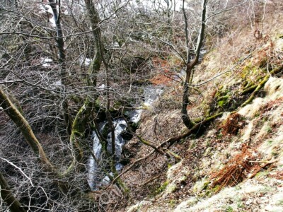 Photo 12x8 Craigdouffie Burn (W) waterfall in the Boiling Glen Banton ...