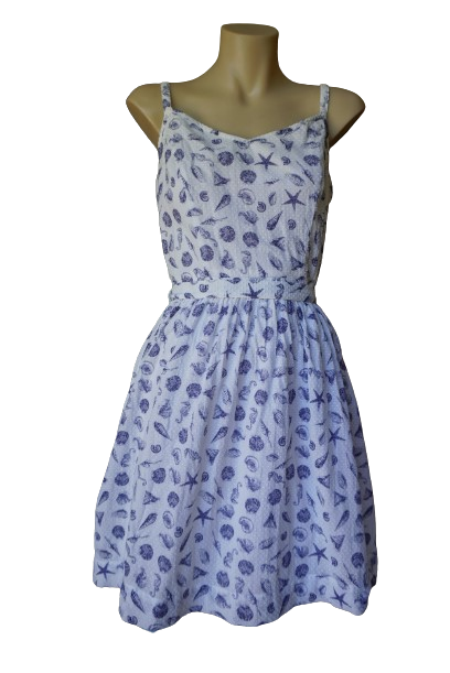 Brooks Brothers Red Fleece Sz 4 / 10 Au Seashell White & Blue Cotton ...