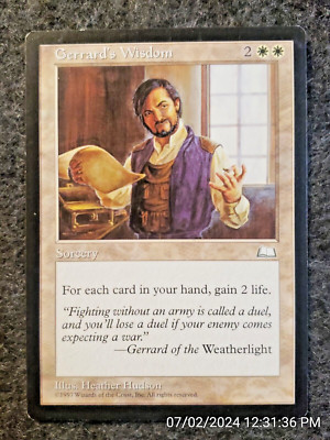 Gerrard's Wisdom Weatherlight MTG (DS3D1G8) | eBay
