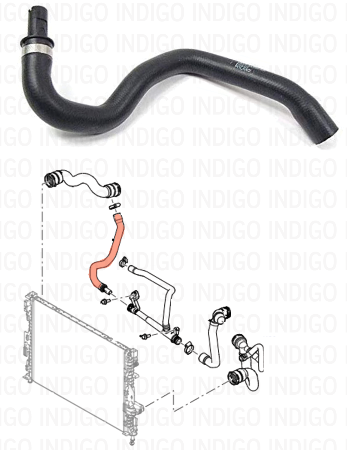 LAND ROVER HEATER WATER HOSE LR2 3.2L I6 LR005566 OEM | eBay