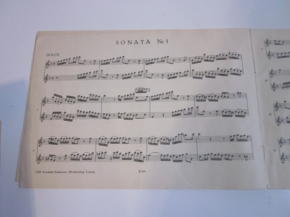 Georg Telemann 6 DEUTTE for Recorder ERSTE FOLGE 1-3 PUB BY FRIEDRICH ...