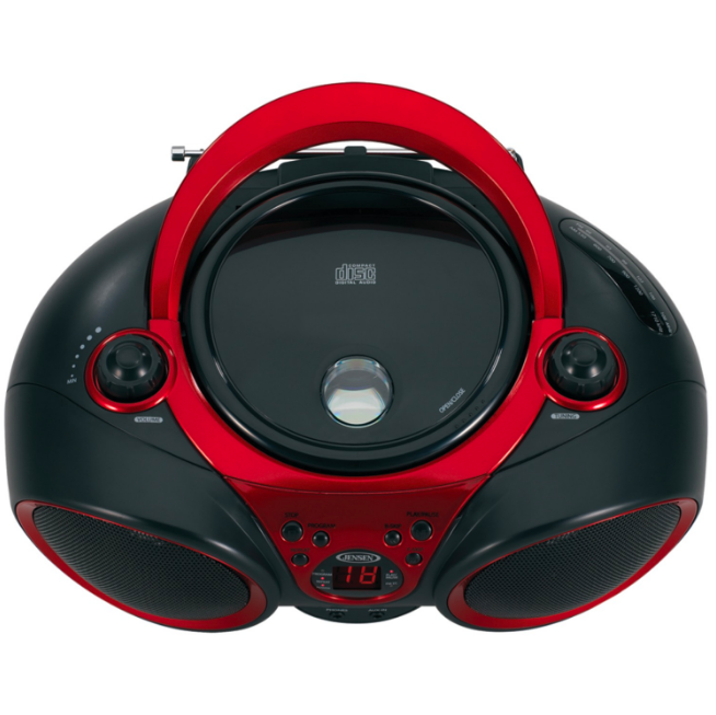 Portable Red Compact Stereo Cd Player with Am/Fm Stereo Radio CD-R/RW ...
