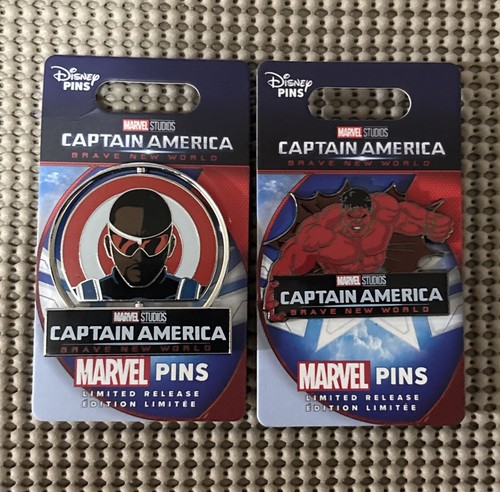 Disney Pins Marvel Captain America Brave New World Set Of 2 Limited ...