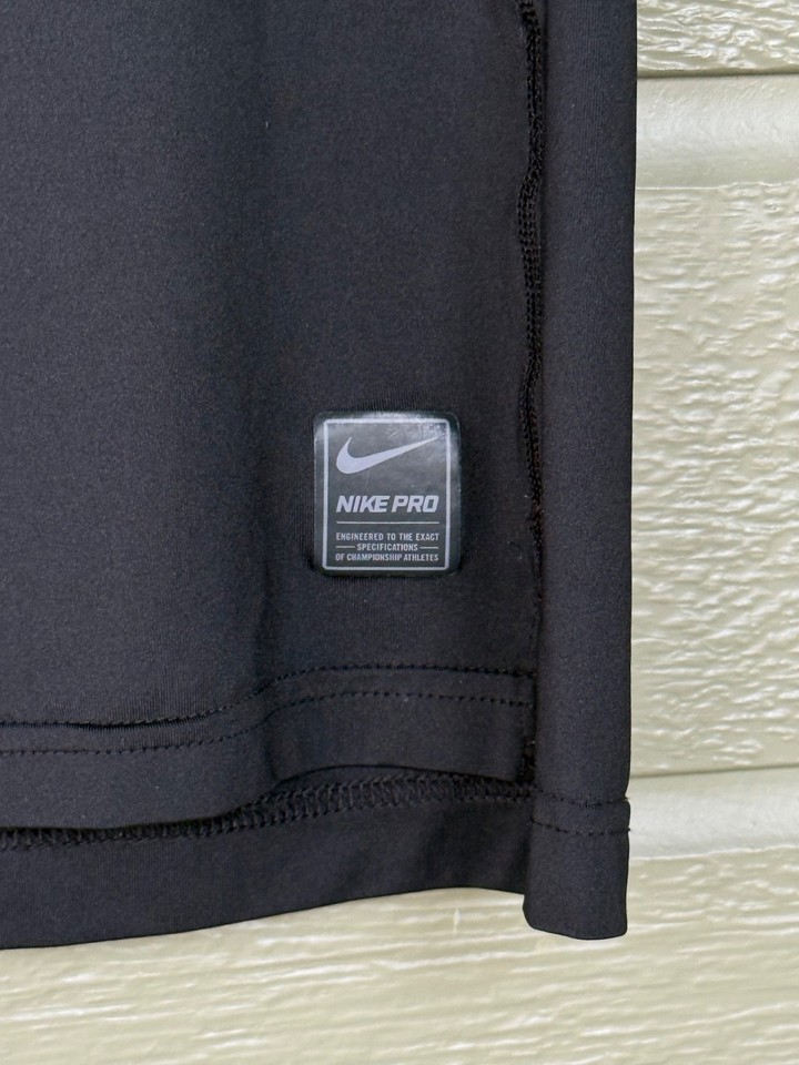 Nike Pro Football Base Layer Short Sleeve Shirt Mens Small Black | eBay