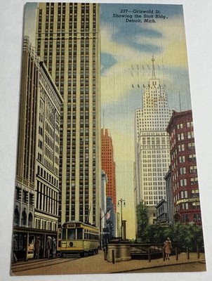 Vintage Postcard 237 Griswold Street Slott Building, Detroit Michigan ...